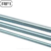 China RIFI M8 DIN 975/976 Standard 40Degree/60Degree Zinc Plated Threaded Rod for sale