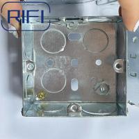 China British Stand Galvanized GI Switch And Socket Box 1 Gang Boxes With 20mm 25mm Knockout for sale