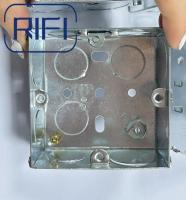 China British Stand Galvanized GI Switch And Socket Box 1 Gang Boxes With 20mm 25mm Knockout for sale