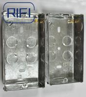 China British Stand Galvanized GI Switch And Socket Box 1 Gang Boxes With 20mm 25mm Knockout for sale