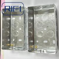 China British Stand Galvanized GI Switch And Socket Box 1 Gang Boxes With 20mm 25mm Knockout for sale