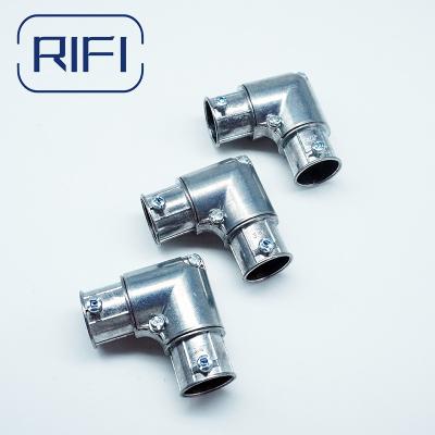 China Electrical Conduit EMT Fittings Zinc Die Cast EMT Inside 90 Degree Corner Pulling Elbows With Set Screw for sale