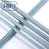 China Metric Steel All Thread Rod Zinc White Blue Plated ASTM A307 GRADE 2 DIN 975 Certified for sale