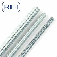 China White Blue Zinc Plated Steel Threaded Rods In 1m 2m 3m Lengths - Hardware Fasteners for sale