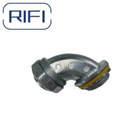 China RIFI-Zinc Die Cast Liquid Tight Electrical Conduit Waterproof Angle 90 Degree Connector for sale