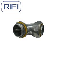 China RIFI-Zinc Die Cast Liquid Tight Electrical Conduit Waterproof Angle 90 Degree Connector for sale