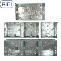 China british standards BS4662 switch and socket box GI 1 Gang Boxes 3x3x35mm With Brass Terminal for sale