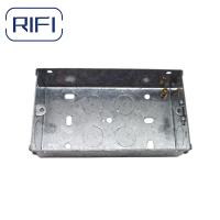 China GI Metal Conduit Cable Switch Boxes With Galvanized Finish 2 Gang 3x6 35mm Deep for sale