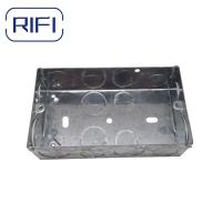 China GI Metal Conduit Cable Switch Boxes With Galvanized Finish 2 Gang 3x6 35mm Deep for sale