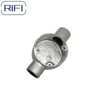 China HDG Through Circular Malleable Iron Box BS4568 Conduit Pipe Fittings for sale