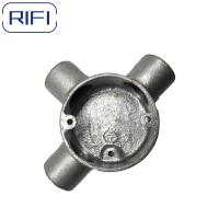 China HDG Through Circular Malleable Iron Box BS4568 Conduit Pipe Fittings for sale