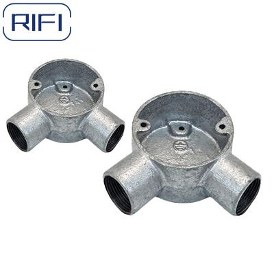 China RIFI HDG Angle Malleable Iron Box BS4568 Conduit Pipe Fittings for sale
