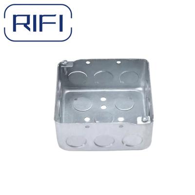 China RIFI-OEM GI Electrical Box 1and 2 Gang Metal Switch Box Handy 4