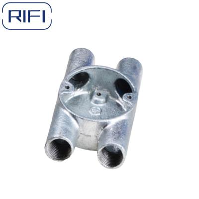 China Twin Through Way Box H Way Box RIFI High Quality Malleable Iron Box for sale