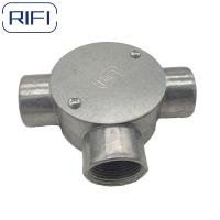 China GI Aluminum Junction Circular Box Intersection Box 4way 20mm,25mm,32mm Connect GI Conduit Pipe for sale