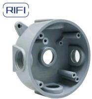 China Aluminum  One Gang / Two Gang / Round Junction Grey Electrical Outlet Box With Lug for sale