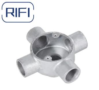 China BS4568 20mm 25mm Terminal / Branch Two Way / Tee / Twain Through Malleable Iron Box for sale