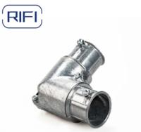 China 1 Inch Emt Conduit Fittings Emt To Emt 90 Degree Pull / Capped Corner Elbow Coupling For Connect Emt Pipe for sale