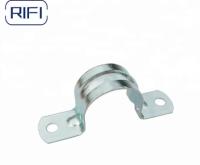 China Electrical EMT Conduit Fittings 2 Hole Pipe Strap Galvanized Metal 4 Inch for sale