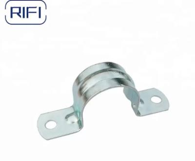 China Electrical EMT Conduit Fittings 2 Hole Pipe Strap Galvanized Metal 4 Inch for sale