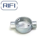 China 20mm Through Way Circular Junction Box For Surface Mounting BS4568 Standard Two Way for sale