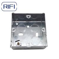 China 3x3 35mm Depth Electrical Back GI Metal Box GI Electric Switch Box With Galvanized Finished for sale
