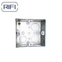 China 3x3 35mm Depth Electrical Back GI Metal Box GI Electric Switch Box With Galvanized Finished for sale