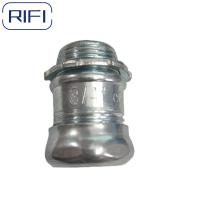 China Electrical Metallic Tubing EMT Steel Compression Type Connector Electro-galvanized for sale