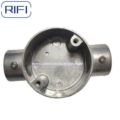 China RIFI Emt Aluminum Junction Circular Box  Set Screw Type Through Way Angle Way Intersection Way Tee Way for sale