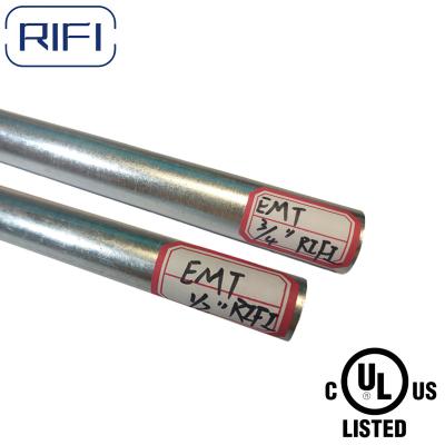China RIFI UL Listed Hot Dipped Galvanized EMT Conduit Pipe for Electrical Metallic Tubing for sale