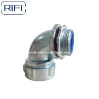 China 3/8  To 4 Inch Zinc Die Cast 90 Degree Angle Squeeze Connectors Clamp Type Fex To Box  Conduit Fittings for sale
