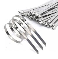 China RIFI 304 Stainless Steel 4.6*300mm Strong Grip Cable Ties Zip Ties for sale