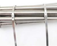 China RIFI 304 Stainless Steel 4.6*300mm Strong Grip Cable Ties Zip Ties for sale