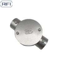 China RIFI Emt Aluminum Junction Circular Box Set Screw Type 1way 2way 3way 4way For EMT Conduit Fittings for sale