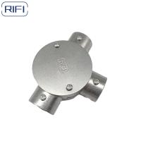 China RIFI Emt Aluminum Junction Circular Box Set Screw Type 1way 2way 3way 4way For EMT Conduit Fittings for sale