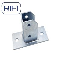China RIFI Strut Channel Fitting Carbon Steel Galvanized Single Channel Post Base Solar Bracket for sale