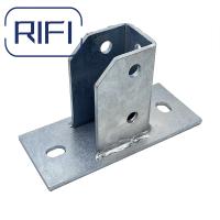 China RIFI Strut Channel Fitting Carbon Steel Galvanized Single Channel Post Base Solar Bracket for sale