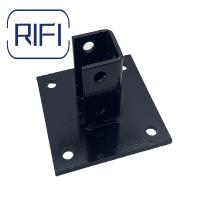 China Steel 4 Holes Square Mount 1-5/8”Single Strut Channel Post Base With Powder Coated for sale