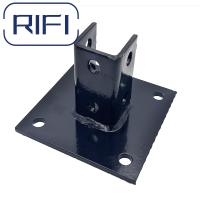 China Steel 4 Holes Square Mount 1-5/8”Single Strut Channel Post Base With Powder Coated for sale