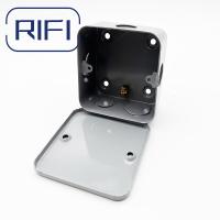 China 1-Gang 2 Gang Switched Socket  Outlet  Metal Clad In Grey Painted Surface Finish for sale