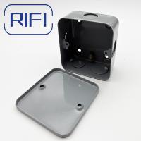 China 1-Gang 2 Gang Switched Socket  Outlet  Metal Clad In Grey Painted Surface Finish for sale