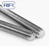 China Rifi Custom Length DIN 976 Stud Bolts A2/A4 Finish Metric Threaded Steel Rod With Black Zinc Finish for sale