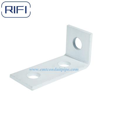 China 90 Degree Channel Bracket 3 Hole Unistrut compatible Galvanised for sale