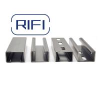 China 41X41 SS304 SS316 Slotted Unistrut Channel Solid Strut C Channel for sale