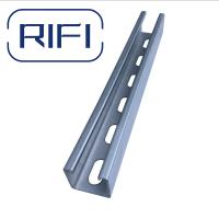 China Hot Dip Galvanization Carbon Steel Strut Channel 10 Feet Length With Slot Holes for sale