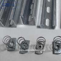 China HDG / Pre-galvanzied 41X41mm，41x21mm Slotted / Plain Unistrut Channel for sale