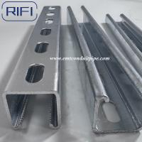 China HDG / Pre-galvanzied 41X41mm，41x21mm Slotted / Plain Unistrut Channel for sale