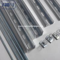 China HDG / Pre-galvanzied 41X41mm，41x21mm Slotted / Plain Unistrut Channel for sale