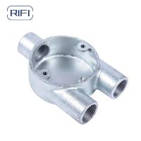 China RIFI  H Way Twin Through Way Malleable Iron Box 20mm for sale