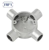 China Rifi 4 Way Malleable Iron 20mm 25mm Hot Dipped Galvanised Junction Box for sale